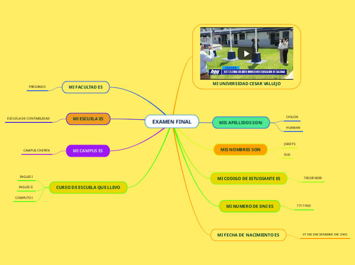 EXAMEN FINAL - Mind Map